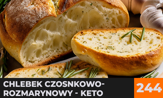 Chlebek czosnkowo-rozmarynowy - keto